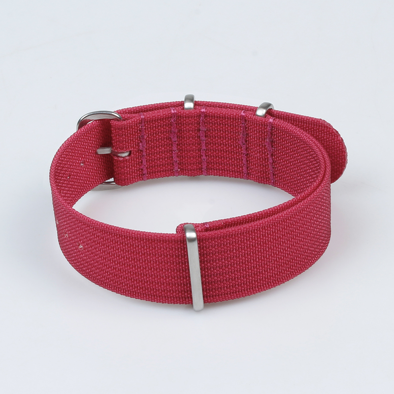 Custom Hot Sell Ribbed Watch Band Red Color in 20mm 22mm with NATO Band ...