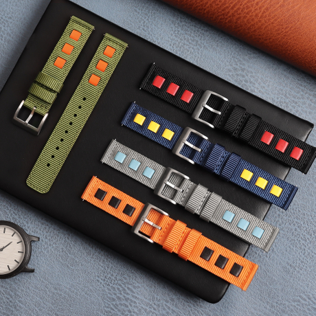 Custom New Design Hybrid Watch Straps Leather And Nylon Watch Strap ...